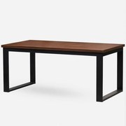 Stima Stůl 970 s kovovou podnoží 120x80 + 40 cm tmavě hnědá