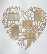dřevo života Fotorámeček Srdcový strom - IHNED K ODESLÁNÍ Zvolte barvu dekoru: Dub Sonoma, Velikost fotorámečku: 75x75, Velikost fotografie: 10x15