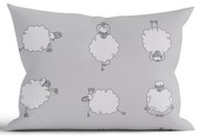 MK Lůžkoviny Bavlněný povlak na polštář Renforcé 40 x 60 cm - Ovečky Morning Yoga šedý