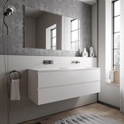 Koupelnová skříňka AVA 140 cm s dvojumyvadlem z minerálního odlitku BRUXELLES