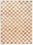 Ferm Living Koberec Check Wool Jute 140 × 200 cm, přírodní barva, textil