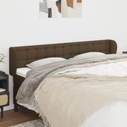 Čelo postele typu ušák tmavě hnědé 163x23x78/88 cm textil 3117587