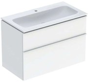 Geberit iCon - Skříňka s umyvadlem, 90x48x63 cm, 2 zásuvky, lesklá bílá 502.337.01.1