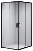 BPS-koupelny Čtvercový sprchový kout HYD-SK30B 90x90 černá/transparent - bez vaničky