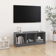 TV stolek šedý 104 x 33 x 41 cm masivní borové dřevo