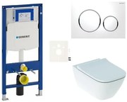Cenově zvýhodněný závěsný WC set Geberit do lehkých stěn / předstěnová montáž+ WC Geberit Smyle SIKOGESSMS20