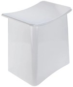 Bílá taburetka s úložným prostorem Wenko Wing, 33 l