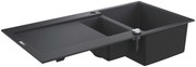 Grohe - Kompozitní dřez K500 s automatickým odtokem, 100x50 cm, granitová černá 31646AP0
