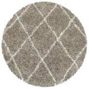 Ayyildiz, Kusový koberec Alvor Shaggy 3401 beige kruh, 80x80 (průměr) kruh, béžová, ložnice