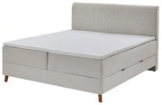 Béžová boxspring postel s úložným prostorem 180x200 cm Memphis - Meise Möbel