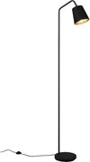 Černá stojací lampa s textilním stínidlem (výška 148 cm) Buddy – Reality