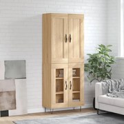 Skříň highboard dub sonoma 69,5 x 34 x 180 cm kompozitní dřevo