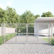 Pletivá zahradní branka stříbrná 300 x 125 cm pozinkovaná ocel 154531