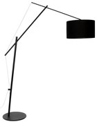 Černá stojací lampa White Label Tokio