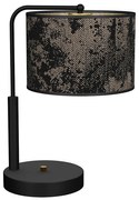 Stolní lampa SATINO 1xE27/60W/230V černá/zlatá