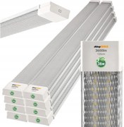 8x LED panelové svítidlo pro přisazenou stropní montáž 36W 120cm