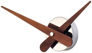 Designové nástěnné hodiny Nomon Axioma Chrome Walnut mini 37cm