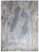 Dywany Łuszczów, Kusový koberec Emerald 1022 grey and gold, 80x150, šedá, chodba / předsíň
