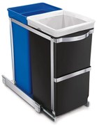 Plastový odpadkový koš 35 l Dual - simplehuman