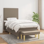 Box spring postel s matrací taupe 90x190 cm textil 3136961
