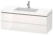 Duravit L-Cube - Skříňka s umyvadlem 50x120x48 cm, 2 zásuvky, bílá vysoký lesk LC6929O2222