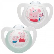 Dudlík NUK Star Peppa Pig 6-18m 2 ks, vel. 6-18 m