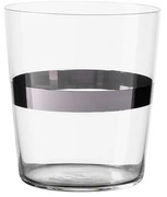 Poháry Tumbler s pruhem v platinové barvě 440 ml set 6 ks – 21st Century Glas Lunasol META Glass - 322176