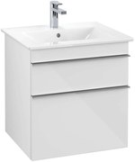 Villeroy & Boch Venticello - Umyvadlová skříňka, 55x59x50 cm, 2 zásuvky, Glosy White A92301DH