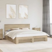 Rám postele s čelo Sonoma dub 180 x 200 cm Kompozitní dřevo 3408734