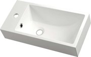 Sapho Small - Umyvadlo Ariana 50x10x25 cm, baterie vlevo, bílá SM012