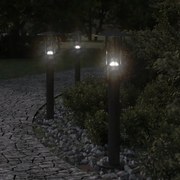 Fionshop 262938362 Venkovní stojací lampy 3 ks černé 60 cm nerezová ocel