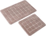 Hnědé koupelnové předložky v sadě 2 ks 50x80 cm Kareli – Foutastic