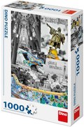 DINO Puzzle1000 dílků Barcelona Španělsko foto koláž 47x66cm skládačka dn532670