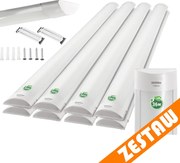 Sada 8 LED dílenských lamp do garáže pro přisazenou stropní montáž 36W 120cm