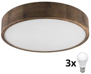 Brilagi - LED Stropní svítidlo CARVALHO 3xE27/60W/230V dub ořech pr. 47 cm