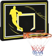 SPORTNOW Stěnový basketball koš, venkovní basketball koš, nerozbitná deska, odolná síť, ocelová konstrukce, montážní příslušenství včetně, pro vnitřní