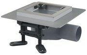 Alca - Podlahová vpust boční 13x13 cm, nízká, kombinovaná SMART zápachová uzávěra, bez roštu APV120