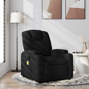 Masážní křeslo s polohovacím mechanismem, černé, látkové 3205514
