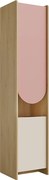 LEXI a | regál 4 P | 43 cm | 5 polic | dub cremona/béžová/růžová