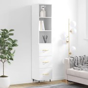 Skříň highboard bílá 34,5 x 34 x 180 cm kompozitní dřevo