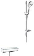 Hansgrohe Raindance Select E, sprchová souprava 120 3jet na zeď s termostatem Ecostat Select a sprchovou tyčí 65 cm, chromová, HAN-27038000