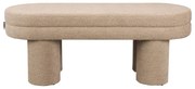 Béžová lavice z textilie bouclé Fern – Dutchbone