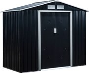 Outsunny kůlna na nářadí zahradní kůlna zahradní kůlna s rámem podlahy a posuvnými dveřmi ocelová odolná proti povětrnostním vlivům uhlíkově šedá 213…