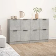 Příborníky 2 ks betonově šedé 60 x 30 x 70 cm kompozitní dřevo 3115807