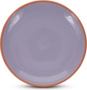 Oranžový/fialový dezertní talíř z kameniny ø 18 cm Duo – ONA
