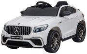 HOMCOM 12V Mercedes-Benz AMG GLC63S COUPE dětské elektrické autíčko s dálkovým ovládáním a bezpečnostním pásem, 2 x 35W motory, bílé 115 x 70 x 55 cm…