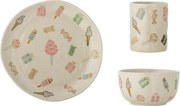 Kameninová dětská jídelní sada 3 ks Sweets – Bloomingville Mini
