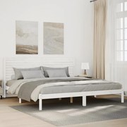 Prodloužený rám postele bez matrace bílý 200 x 210 cm masiv 3309306