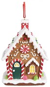 Závěsná ozdoba perníková chaloupka Gingerbread House - 7*5*9 cm