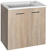Aqualine Keramia Fresh - Umyvadlová skříňka 49x50x25 cm, dub platin 51047DP